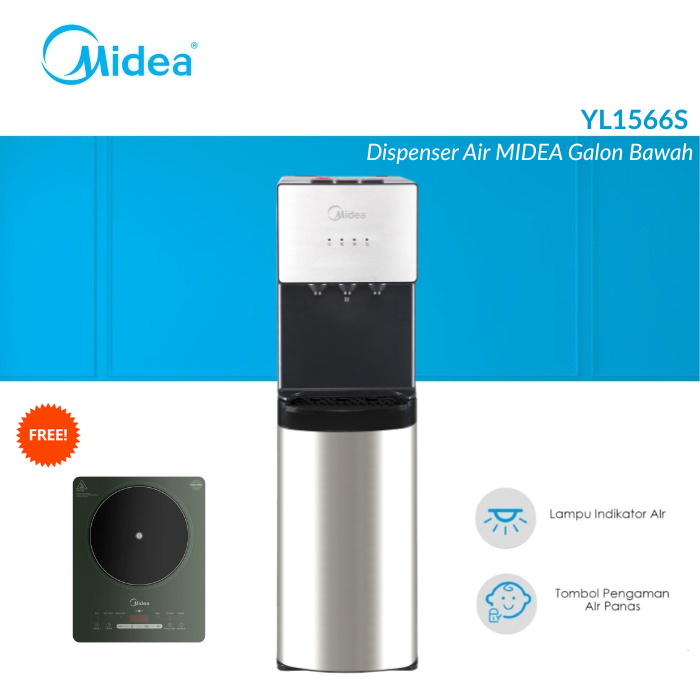 Jual Dispenser Air MIDEA Galon Bawah YL-1566S Bottom Load Water ...