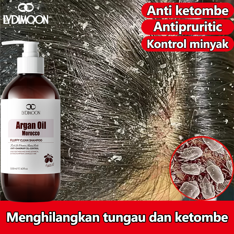 Jual LYDIMOON Shampoo anti ketombe Sampo ketombe Shampoo anti rontok 500ML Argan oil Anti ...