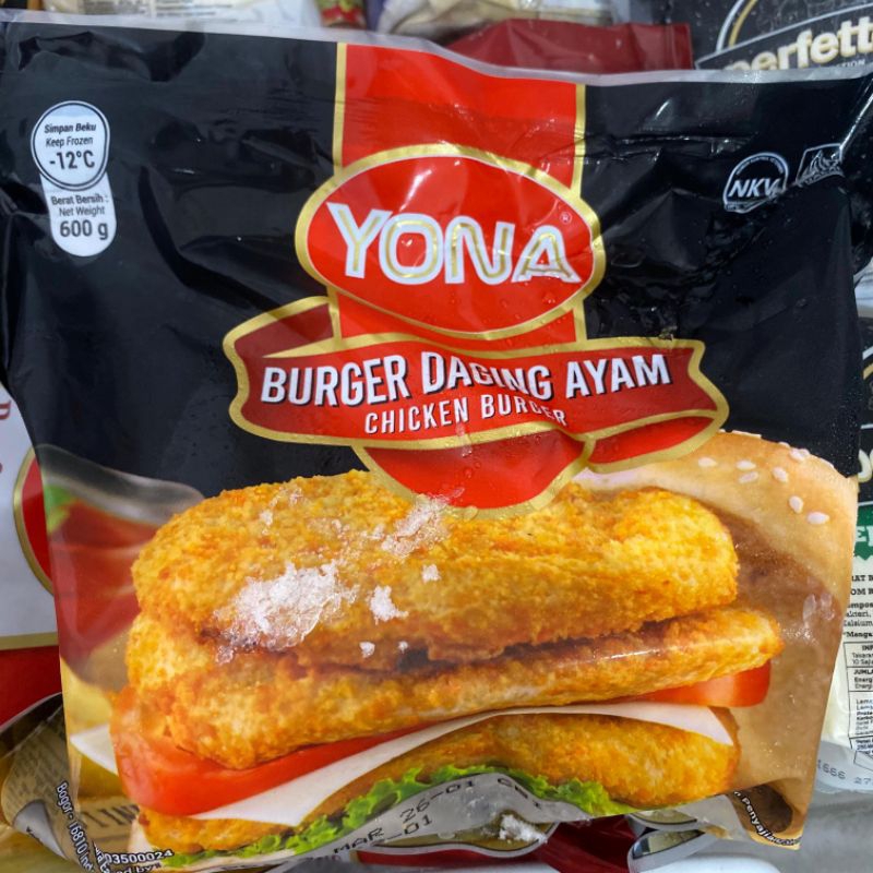 Jual burger daging ayam yona 600g | Shopee Indonesia