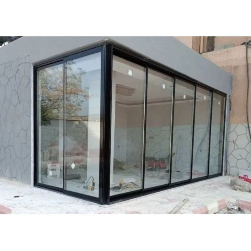 Jual Partisi kaca aluminium warna hitam doff | Shopee Indonesia