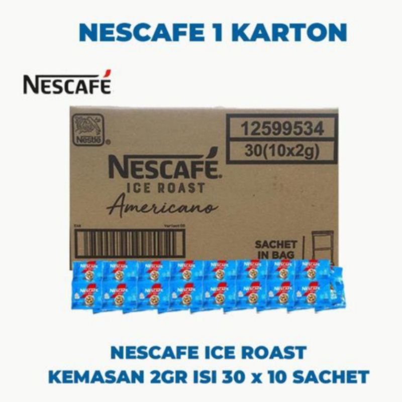 Jual Nescafe ice Roast Americano sachet 1 dus (30x10 sachet) | Shopee ...