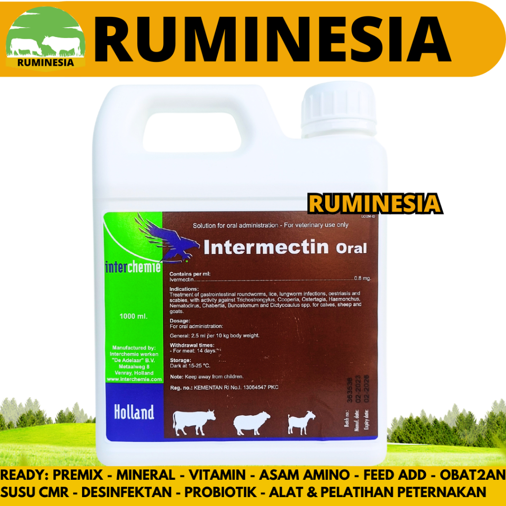 Jual INTERMECTIN ORAL 1 LITER ORIGINAL | Shopee Indonesia