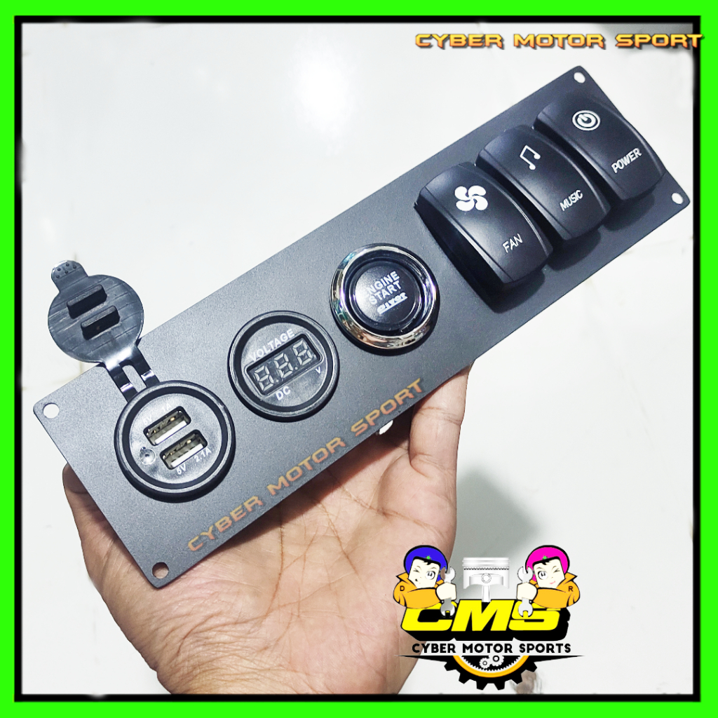 Jual Dashboard mobil engine start button panel add on . saklar panel ...