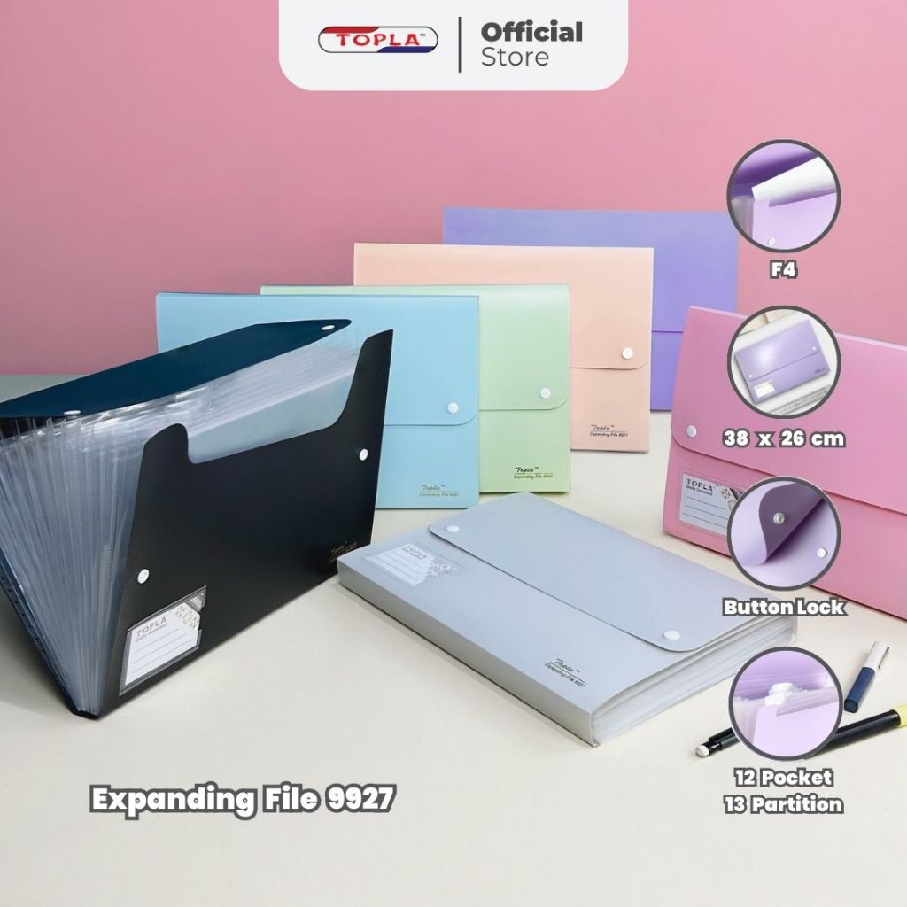 Jual TOPLA Expanding File Topla 9927 Map Harmonika F4 isi 13 Slot ...