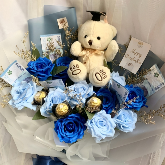 Jual Graduation Money Bouquet [12 bunga : 70x60cm] | Buket Uang Wisuda ...