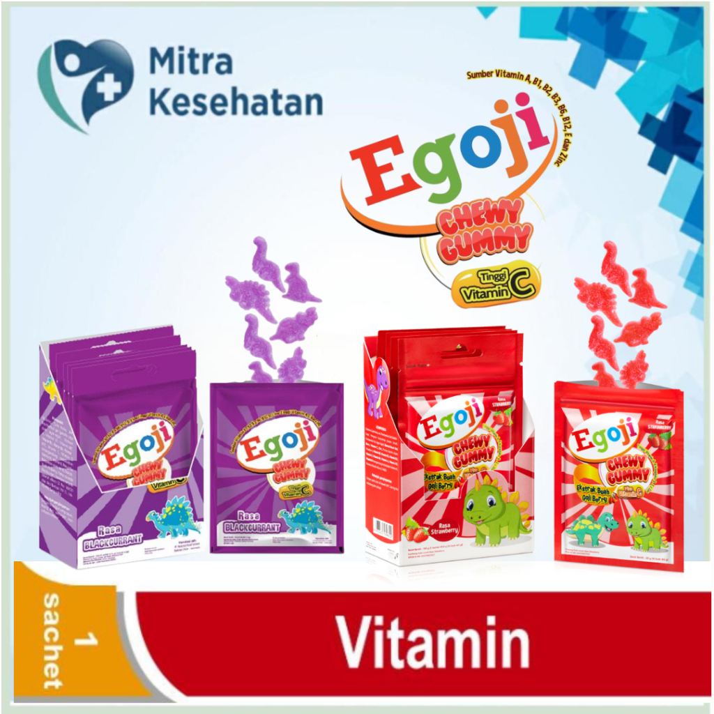 Jual EGOJI BUY 2 GET 1 Egoji Gummy Vitamin Kunyah Sachet | Multivitamin ...