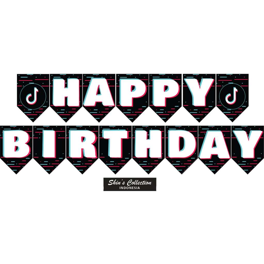 Jual Banner happy birthday ulangtahun Tik Tok tiktok | Shopee Indonesia