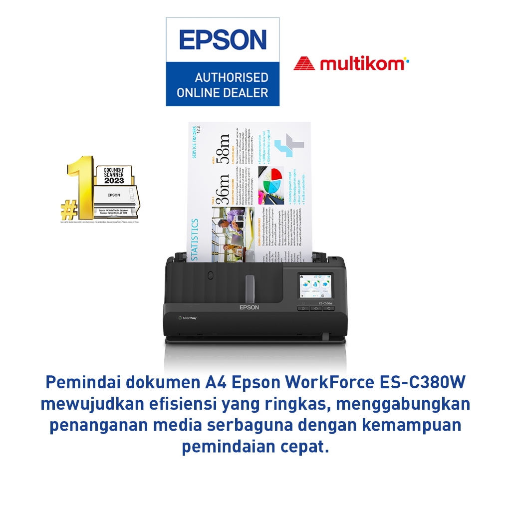 Jual Scanner Epson ES-C380W WorkForce Wi-Fi Portable Sheet-fed Document | Shopee Indonesia