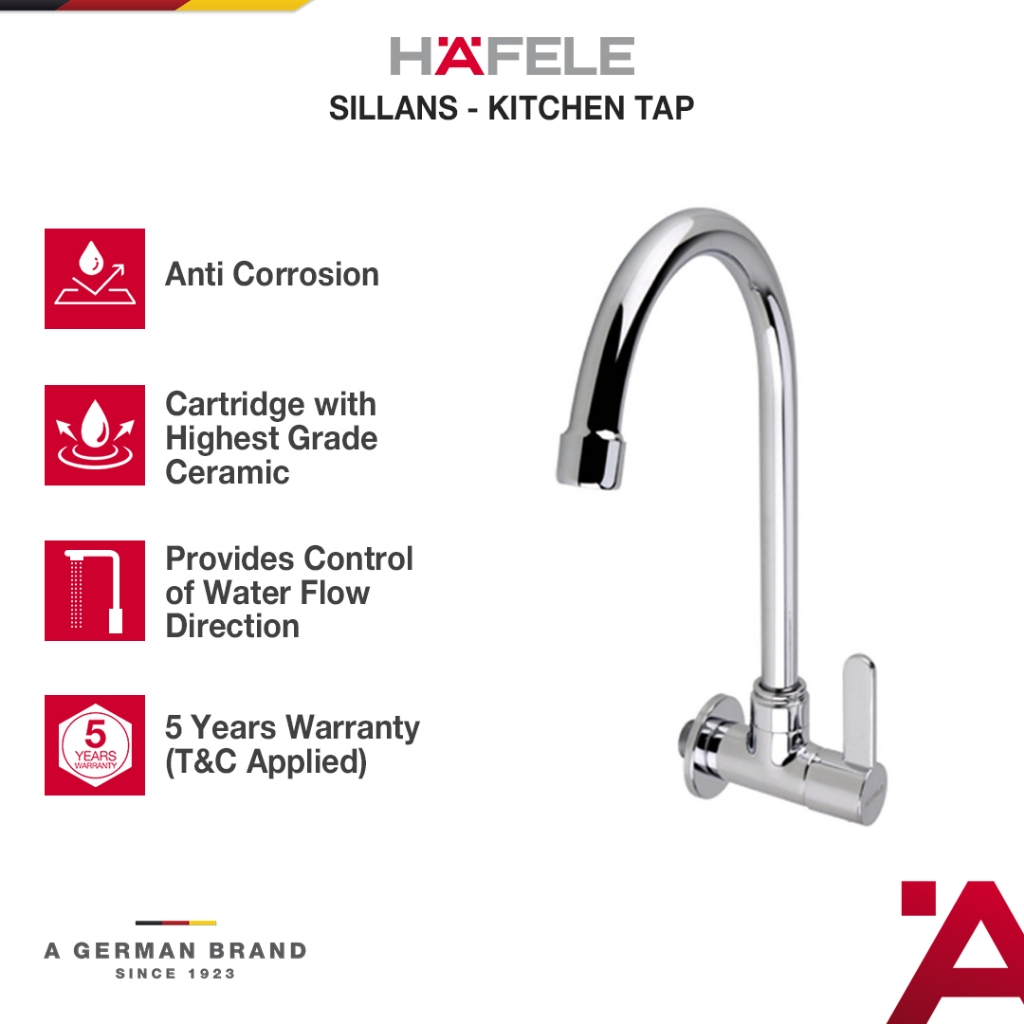 Jual Hafele Keran Cuci Piring Tembok Chrome - Wall Sink Kitchen Tap ...