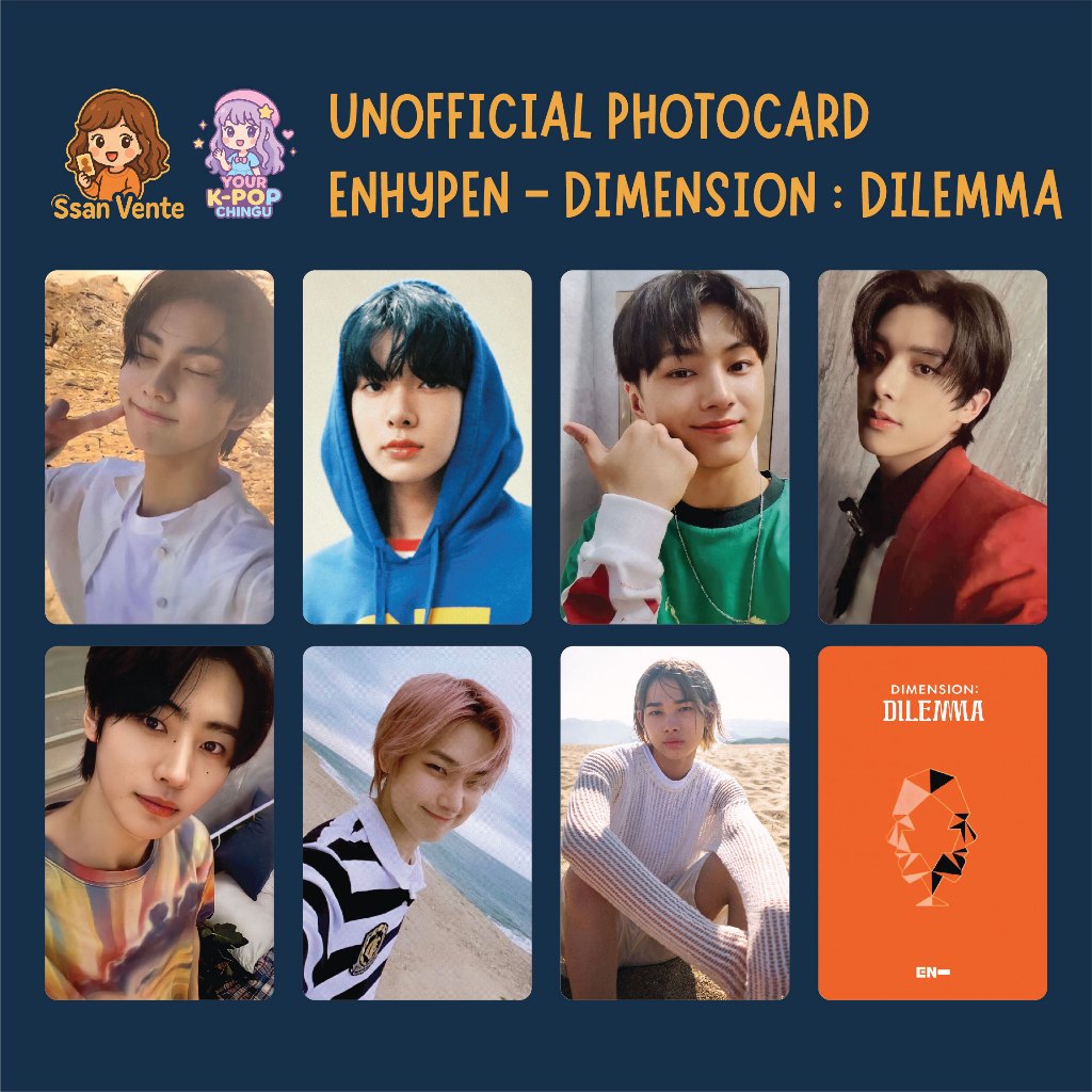 Jual [UNOFFICIAL PHOTOCARD] ENHYPEN - DIMENSION : DILEMMA | Shopee Indonesia