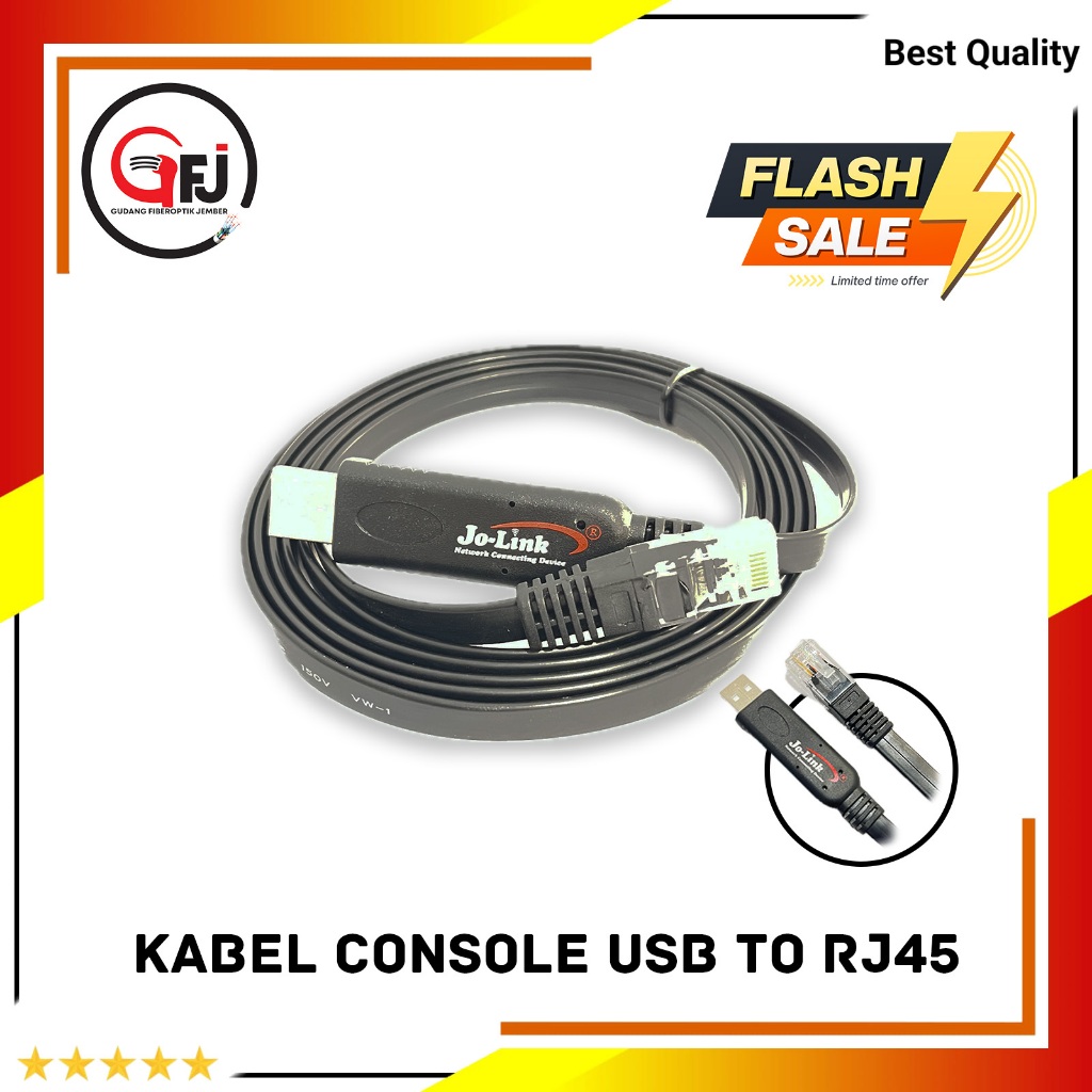 Jual KABEL CONSOLE USB TO RJ45 1,5 METER JOLINK ORIGINAL | Shopee Indonesia