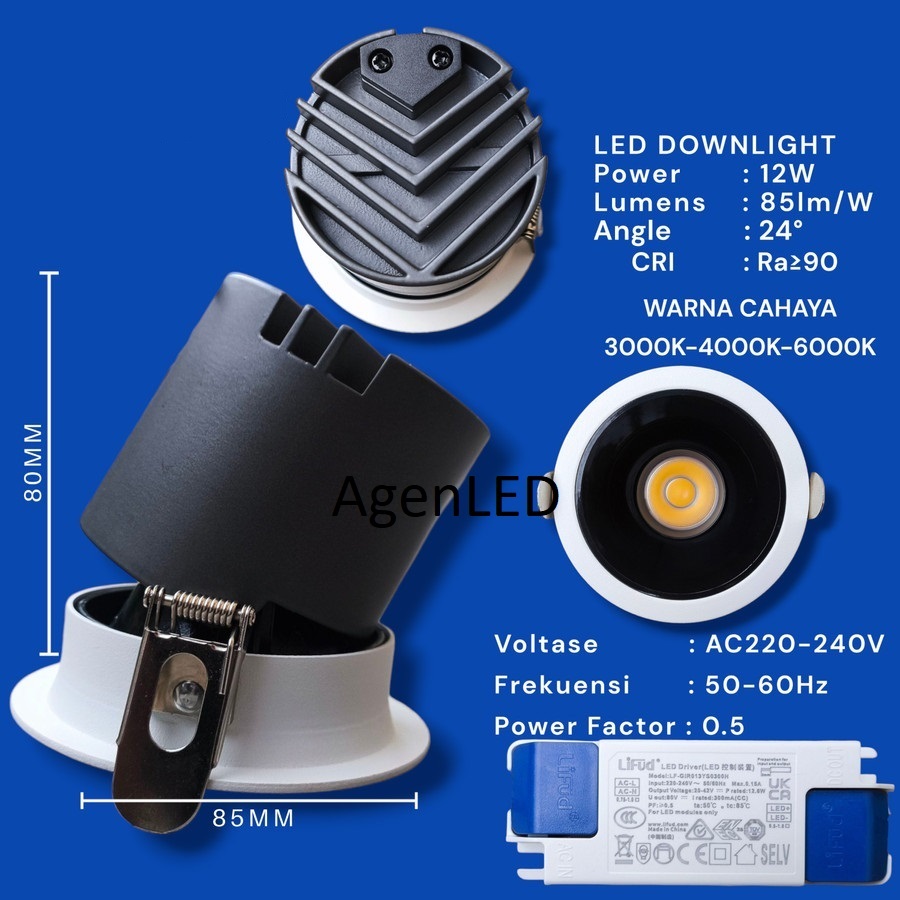 Jual Lampu LED 12W Spotlight Plafon 12 watt Sorot Downlight IB INBOW Spot COB Light HN | Shopee ...