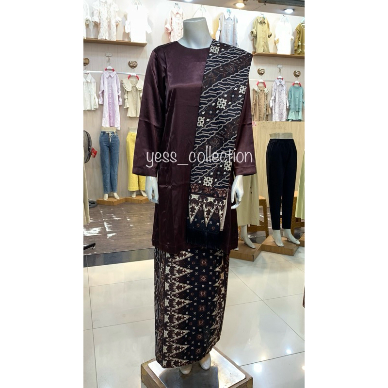 Jual BAJU BASIBA SILK SUTRA - BAJU KURUNG MELAYU - TUNIK / ATASAN ...