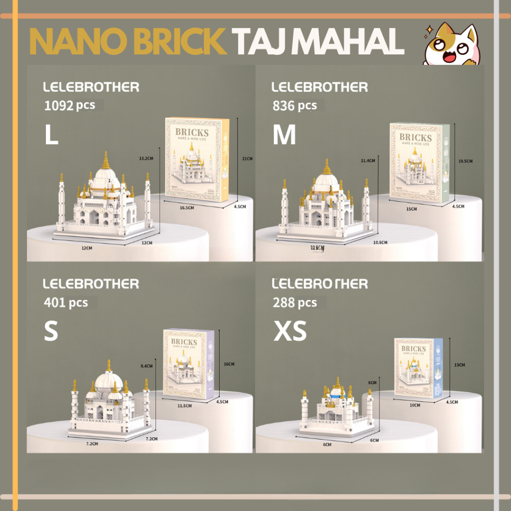 Jual NANO BRICK TAJ MAHAL MASJID MAINAN BALOK SUSUN ANAK UKURAN XS S M ...