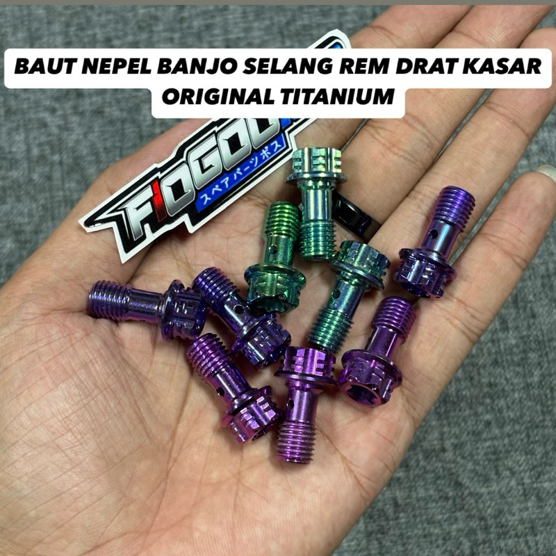 Jual PROBOLT TITANIUM BAUT KALIPER BANJO SELANG REM KASAR HALUS BAUT TITANIUM NEPEL BANJO SELANG ...
