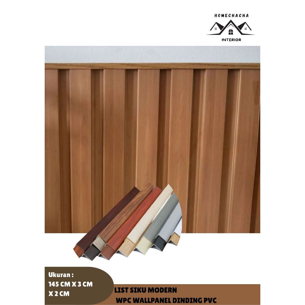 Jual LIST SIKU WPC WALLPANEL DINDING PVC UKURAN 145CMX3CMX2CM DEKORASI ...