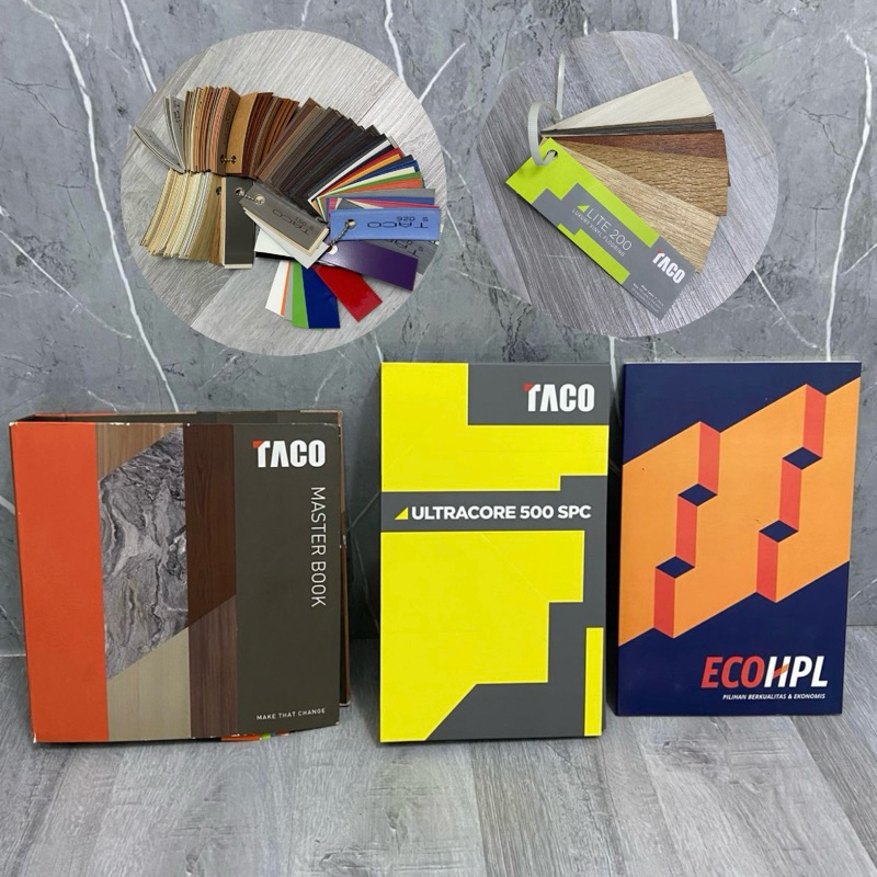Jual Buku Katalog HPL TACO+ EDGING+ECO HPL+SPC+VINYL FLOORING / Sample ...