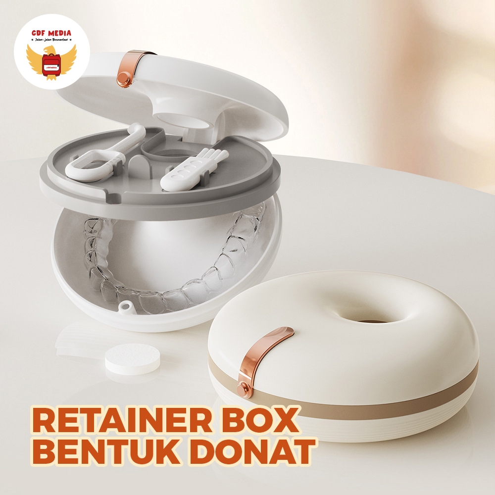 Jual Retainer Case 2 Layer Desain Donat | 2 Layers Invisible Braces Box ...