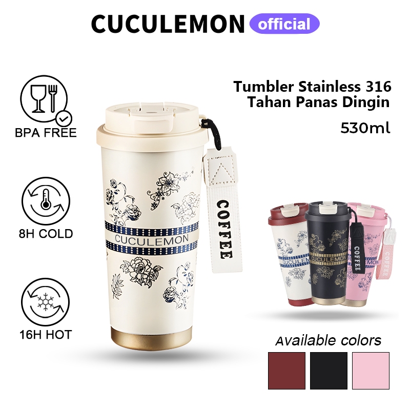 Jual CucuLemon Termos Kopi 530ml Botol Minum Stainless Steel Vacuum Tumbler Air Panas Gelas Teh ...