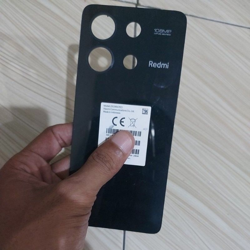 Jual BACKDOOR BACKCOVER TUTUP XIAOMI REDMI NOTE 13 4G HITAM ORIGINAL ...