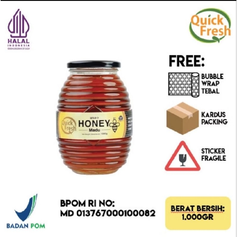 Jual Quick Fresh Honey 1 Kg 1000gr madu 1kg TERMURAH READY STOK QUICK ...