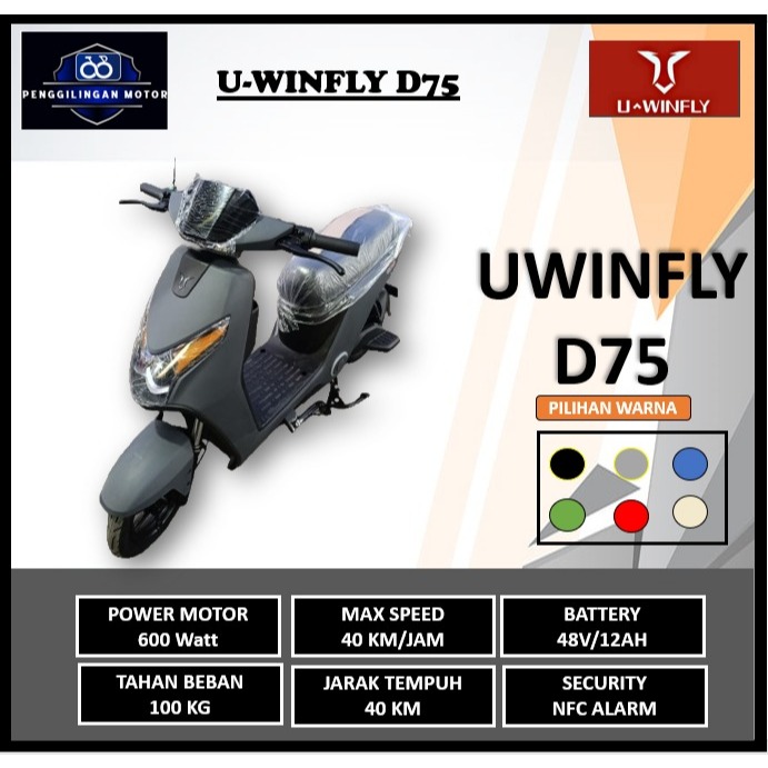 Jual SEPEDA LISTRIK NEW U-WINFLY D75 NEW 600WAT NFC GARANSI RESMI ...
