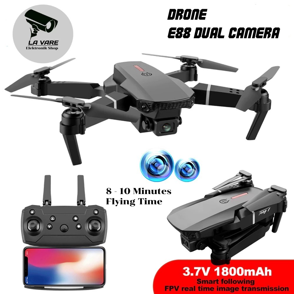 Jual [TOYSHOUSE} Drone E88,E99 Dual Kamera WIFI Kamera Drone E88 Wireless Remote Kamera Wifi FPV ...