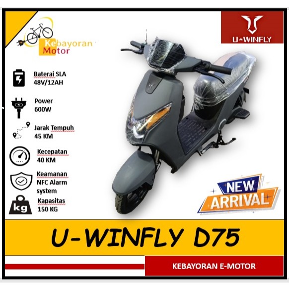 Jual SEPEDA LISTRIK UWINLFY D75 NFC 600WAT GARANSI RESMI | Shopee Indonesia