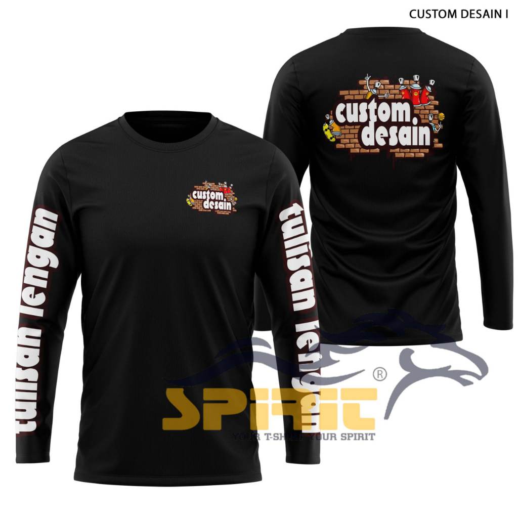 Jual Baju Kaos Custom Desain Sendiri Gambar Suka-suka Lengan Panjang ...