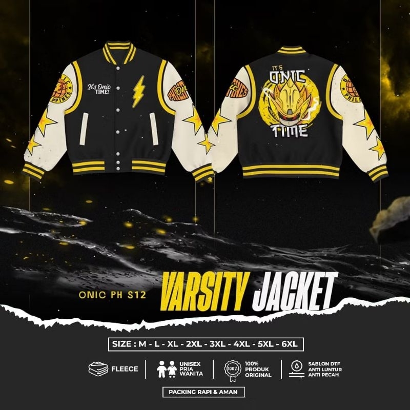 Jual JAKET MLBB/JAKET VARSITY MLBB/JAKET ONIC PH SEOSON 2025 OVERSIZE S ...