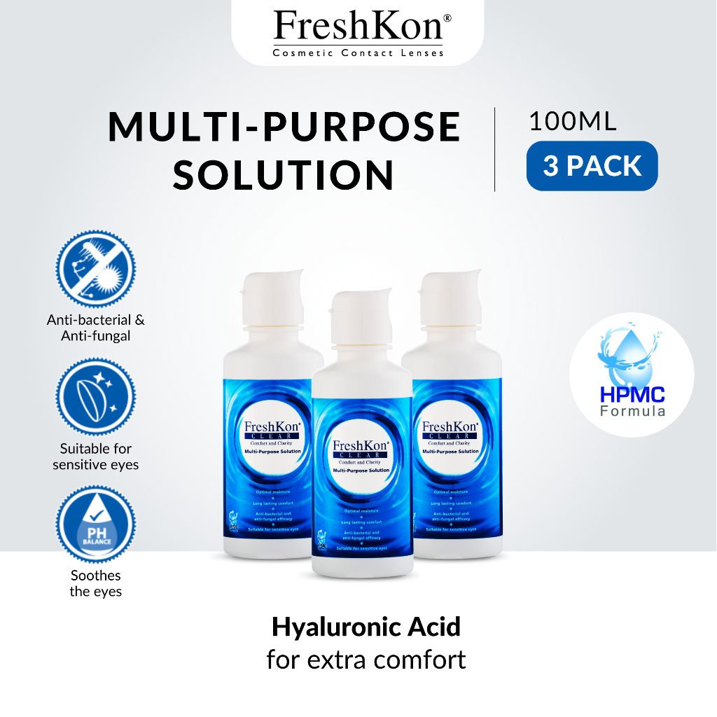 Jual FreshKon® Clear Multi-Purpose Solution 100ml - 3 Botol (Cairan ...
