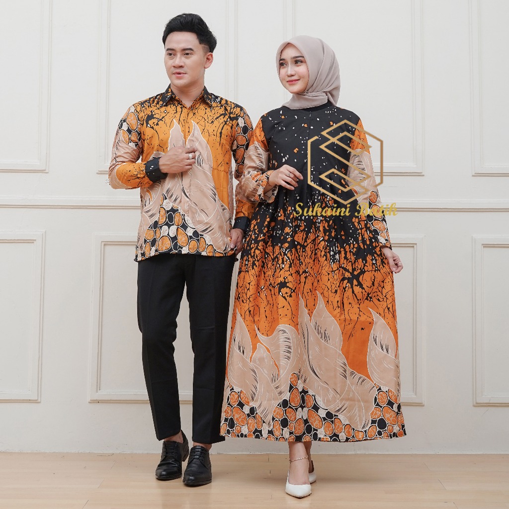 Jual TERMURAH 2 baju sepasang couple sarimbit gamis batik busui tali ...