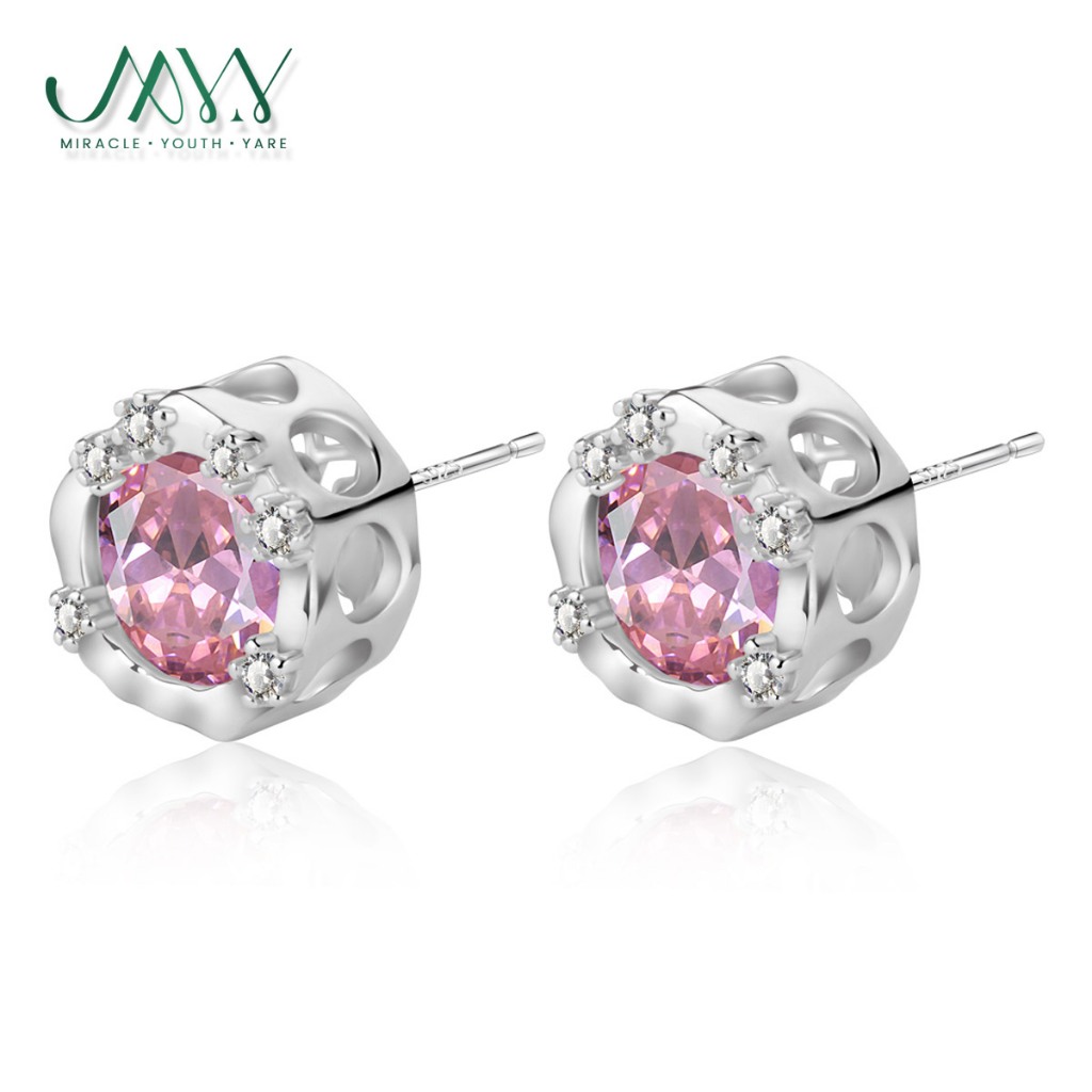 Jual Myy Anting Bunga Es Mawar Merah Muda 925 Perak Aksesori Fashion ...