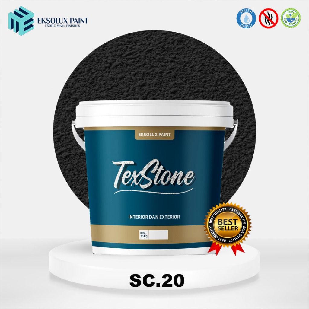 Jual Cat Tembok Tekstur Pasir TEXSTONE Motif Kamprot Kemasan 25 Kg ...