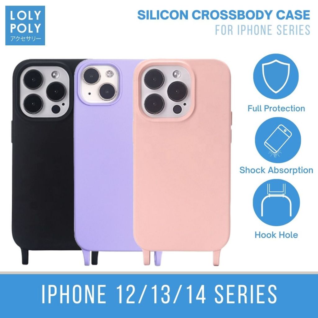 Jual LOLYPOLY Soft Case Silicon Crossbody For iPhone Series | Shopee ...