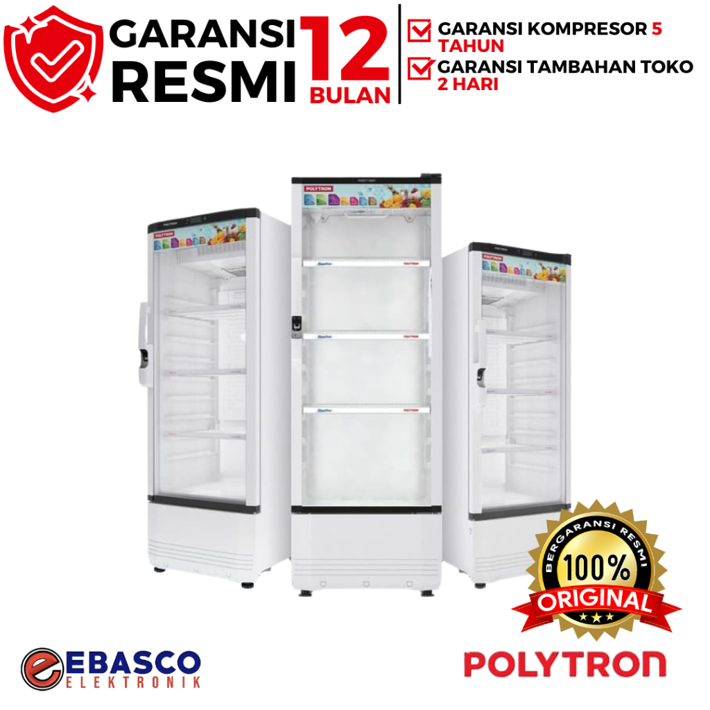 Jual POLYTRON SHOWCASE 3 RAK SCN 140 Kapasitas 140L Kulkas Minuman ...