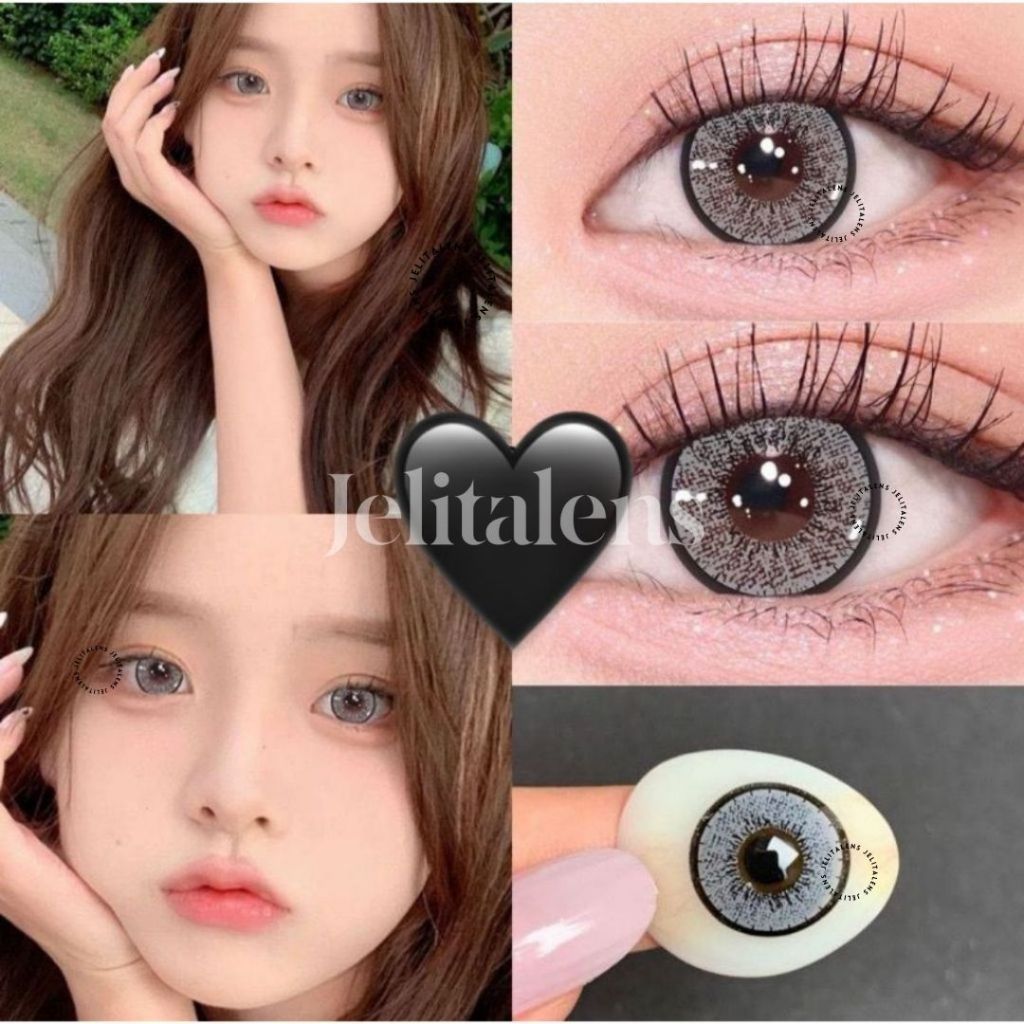 Jual J38 Softlens Premium Abu-Abu Grey 15 MM Mata Princess Grey Normal ...