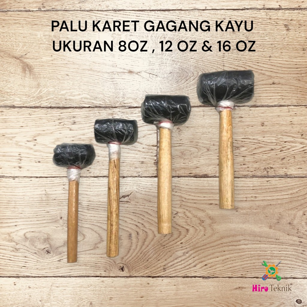 Jual PALU KARET GAGANG KAYU UKURAN 8OZ , 12 OZ & 16 OZ PALU KERAMIK ...