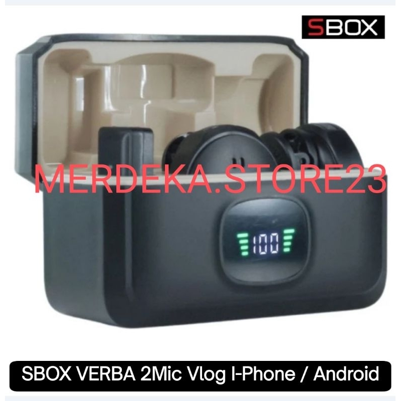 Jual SBOX VERBA Vlog Dual Wireless Microphone Clip Jepit / Magnetic ...
