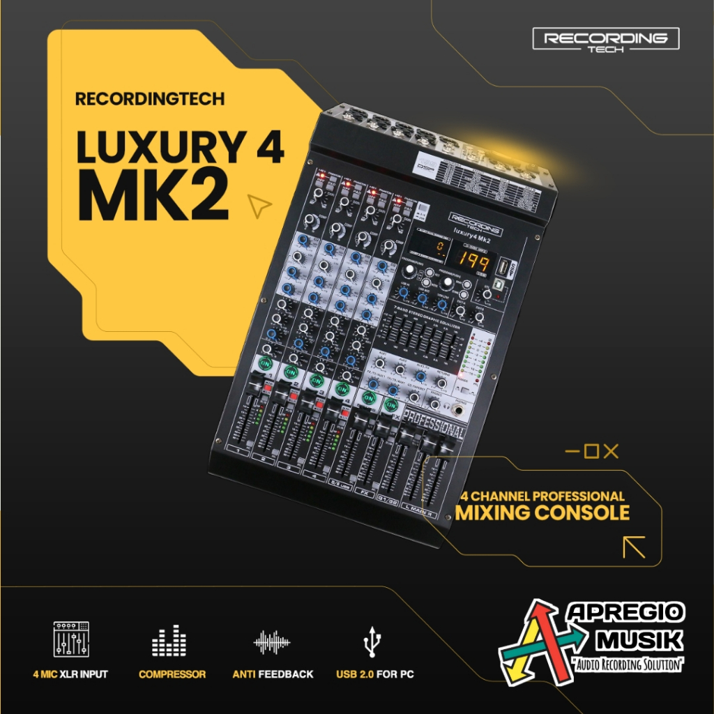 Jual Recording Tech RT Luxury 4 MK2 MK II MK 2 MKII luxury4 luxury-4 USB Mixer audio ...