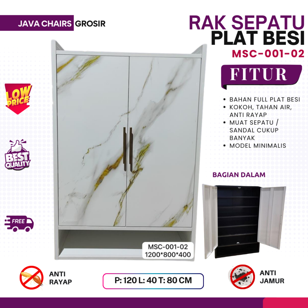 Jual Rak Sepatu dan Sandal Besi MSC 002-02 – Rak Full Besi Model ...