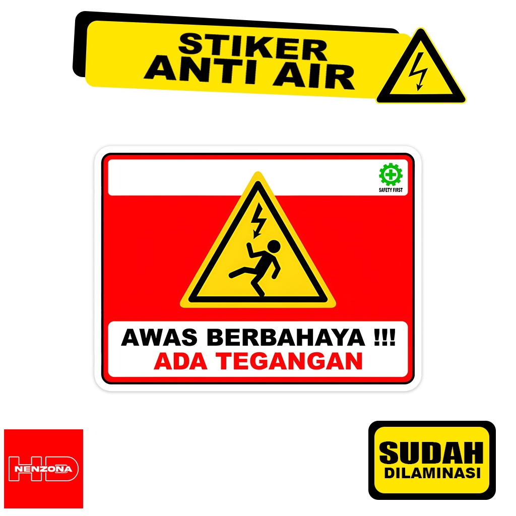Jual Stiker Awas Berbahaya Ada Tegangan Sticker Kelistrikan Elektronik ...