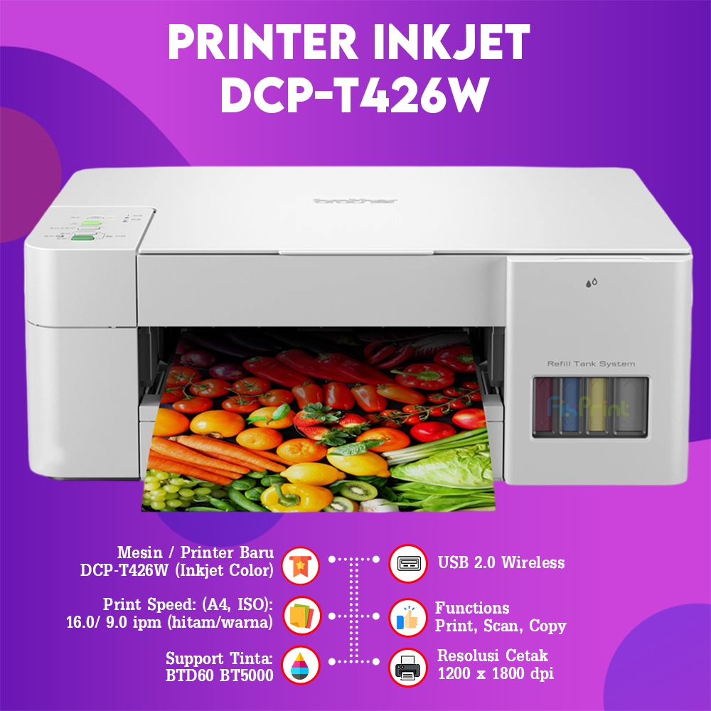 Jual FixPrint Printer Brother DCP T530DW / T520DW / T426W / T420W ...