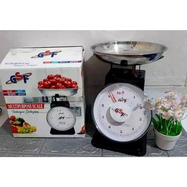 Jual Timbangan besi Analog Serbaguna GSF 10kg / TIMBANGAN BESI STAINLESS BUAH JARUM ANALOG ...
