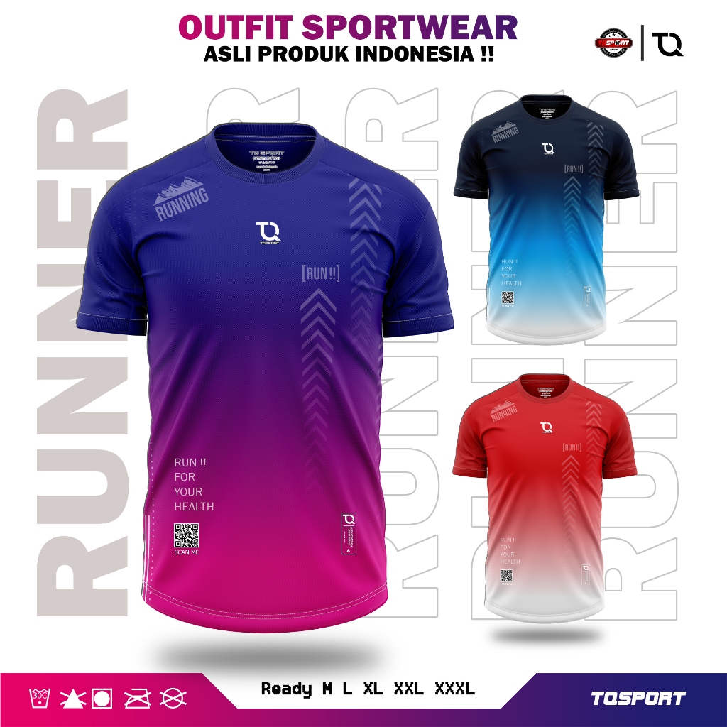 Jual TQSPORT AURA V2 Baju Running Kaos Olahraga Lari Pria Atasan Runing ...