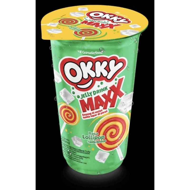 Jual okky jelly drink maxx rasa fruity lollipop230 ml 1 dus isi 24 cup | Shopee Indonesia