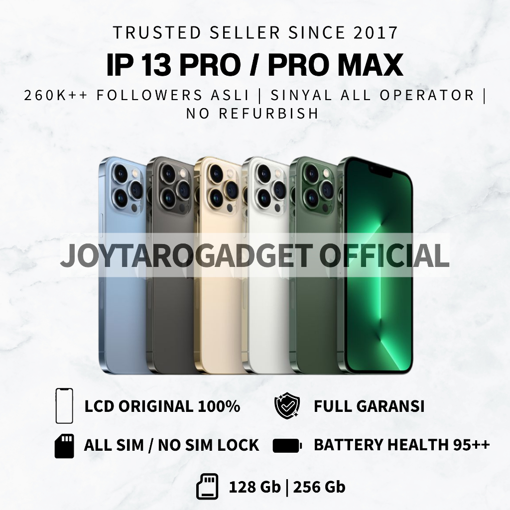Jual iPhone 13 Pro / iP 13 Pro max 128gb - 256gb Lcd Original 100% TERBAIK Fullset No Refurbish ...