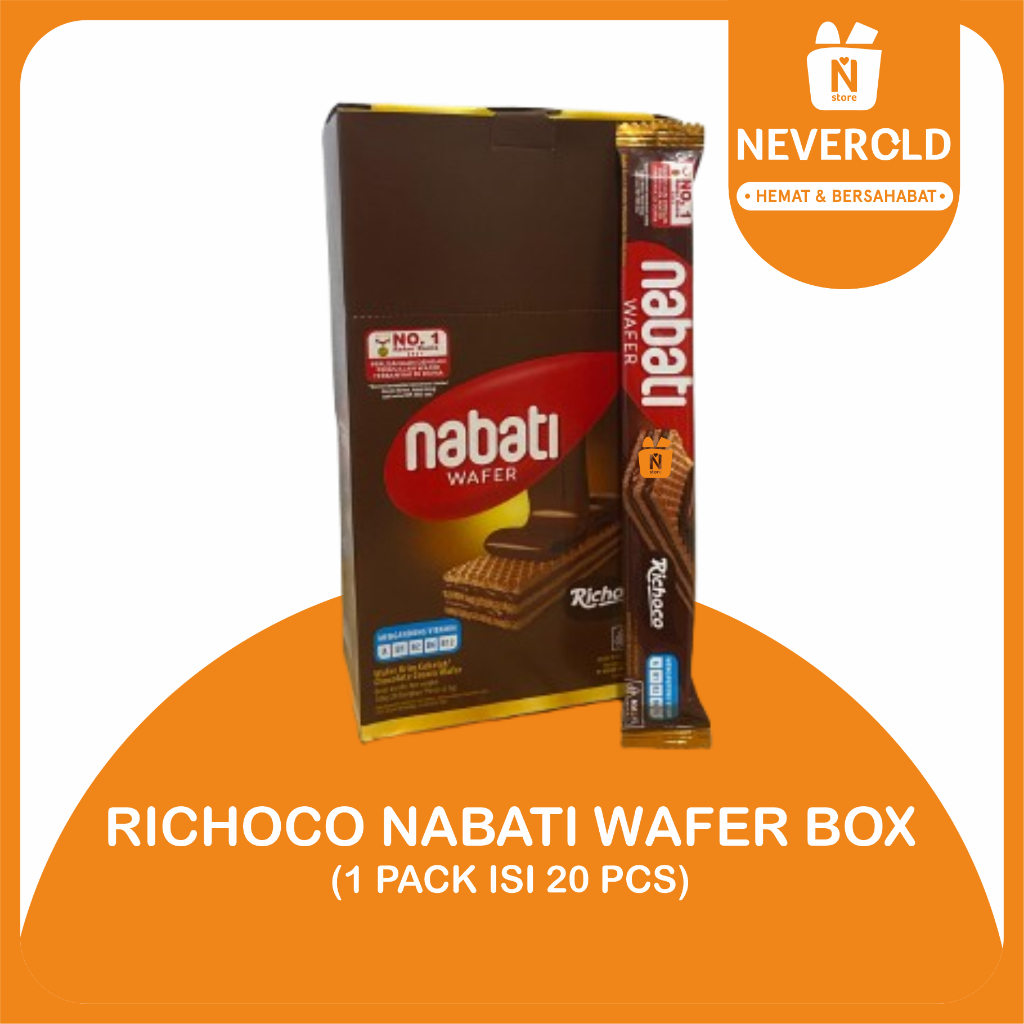 Jual RICHOCO NABATI COKLAT WAFER BOX ISI 20 @6GR | Shopee Indonesia