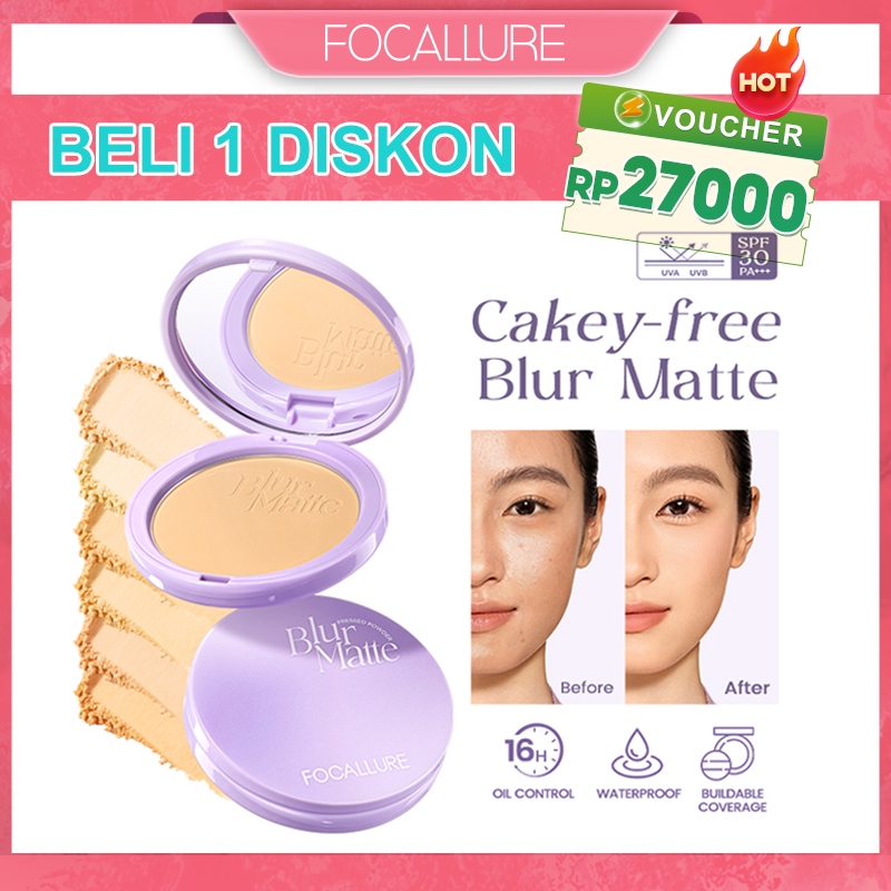 Jual FOCALLURE Matte Compact SPF30 PA+++ Oil Control 16H Waterproof ...