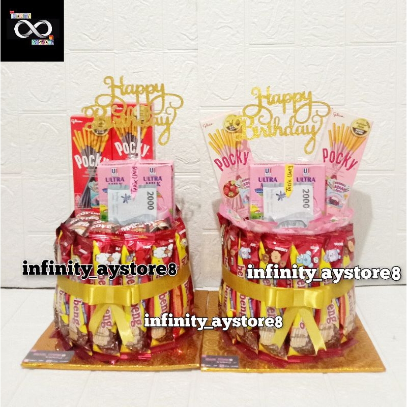 Jual Snack Tower Birthday / Hadiah Ultah Kekinian / Hadiah Natal ...